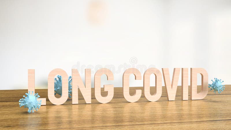 The Long Covid Text and Virus for Medical or Outbreak Concept 3d ...