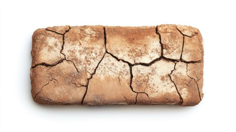 Long Cracked Soil Rectangle Button Isolated on White Created with ...