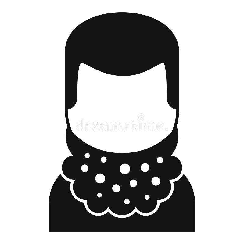 Long Curly Beard Icon Simple Vector. Male Portrait Stock Vector ...