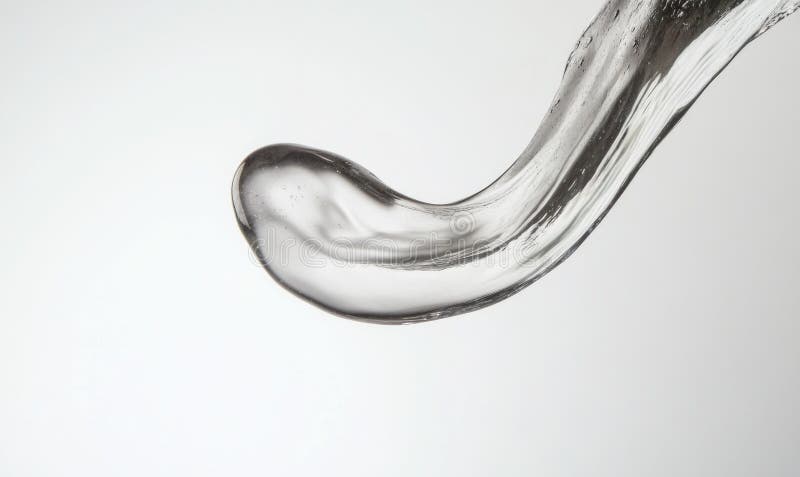 A Long, Curvy Line of Water is Shown in a White Background Stock ...