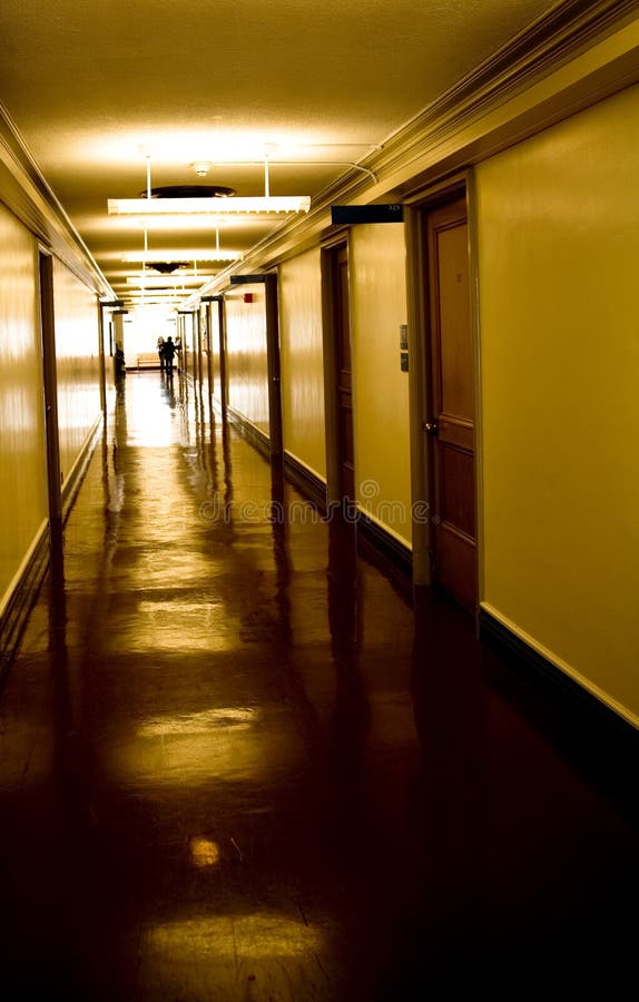 Long dark hallway stock image. Image of people, corridor - 10823293