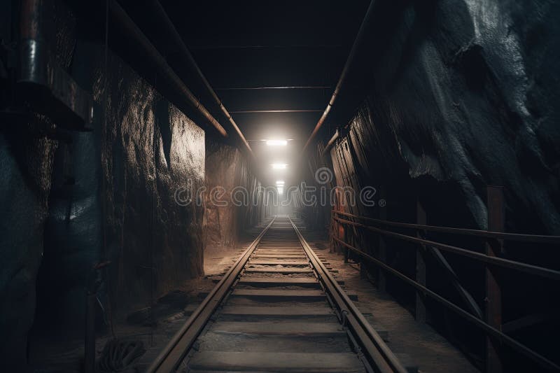 Long Dark Journey with a Glimpse of Light in a Coal Mine. Generative AI ...