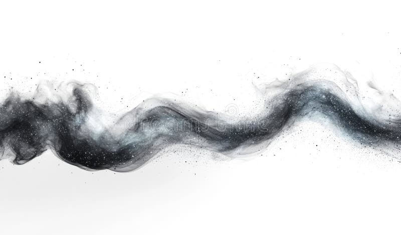 A Long, Dark, and Wavy Line of Smoke with a Lot of Dust Particles Stock ...