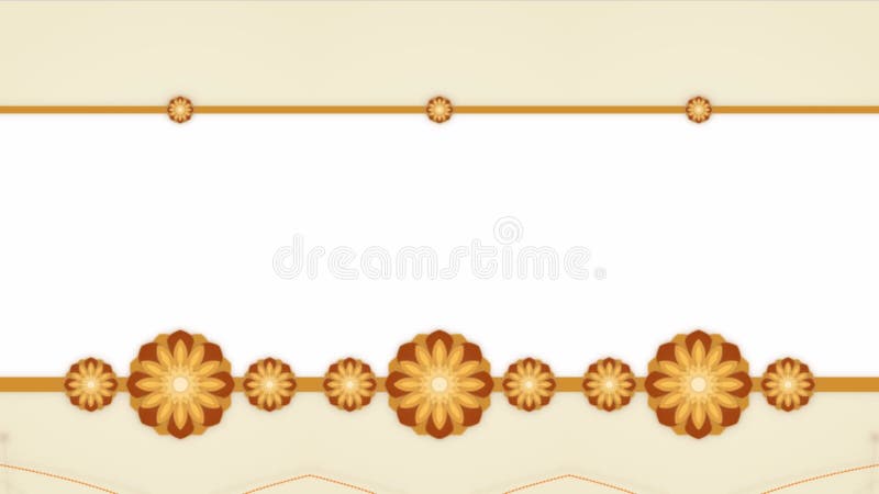 Long Decorated with Orange Flowers Perpendicular Horizontal Frame Lines ...