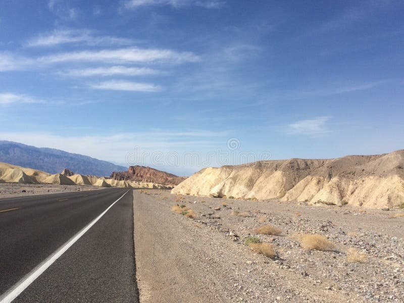 Long Desert Road stock image. Image of death, valley - 50879845