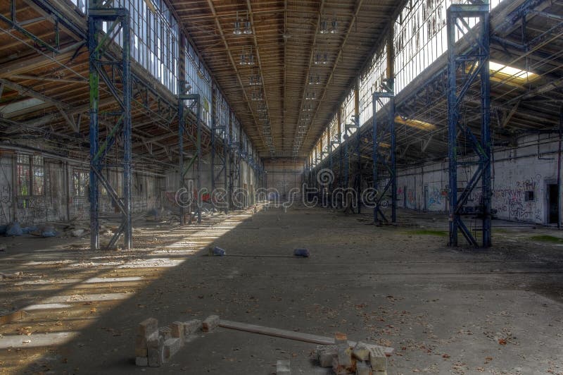 Long dilapidated hall stock image. Image of abandoned - 37566859