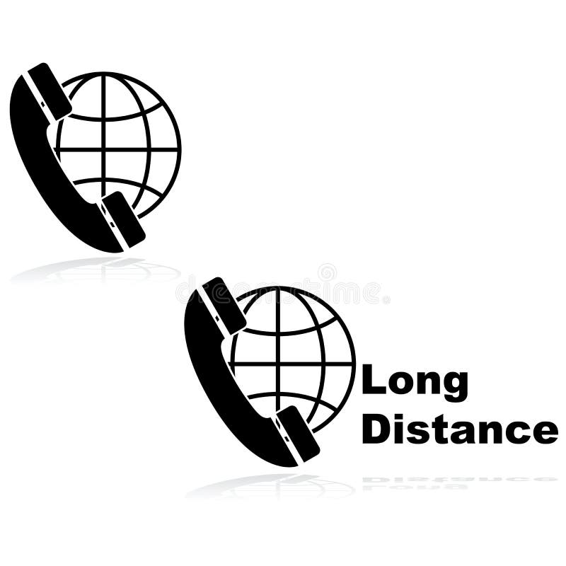 Long Distance Vector Icon Isolated on White Background. Outline, Thin ...