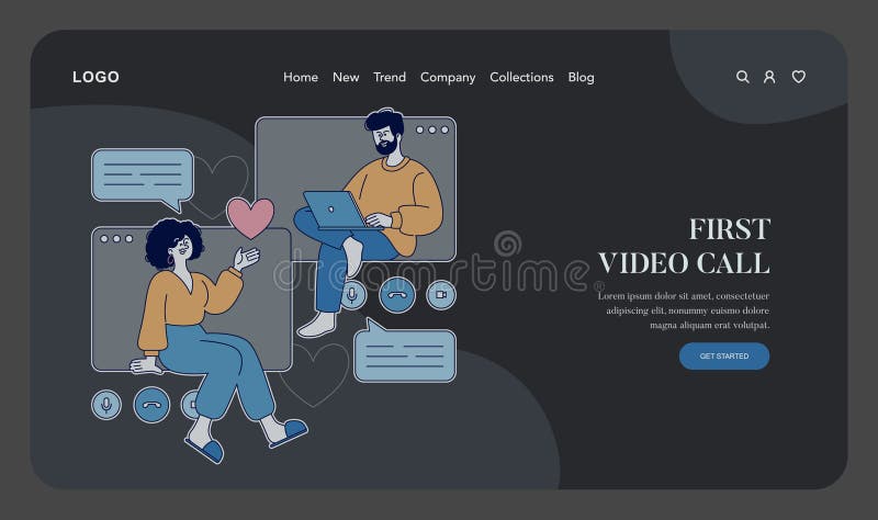 Long Distance Love. Flat Vector Stock Vector - Illustration of ...