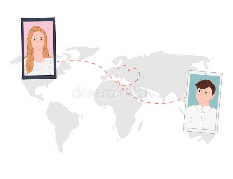 Long Distance Relationship Stock Illustrations – 600 Long Distance ...
