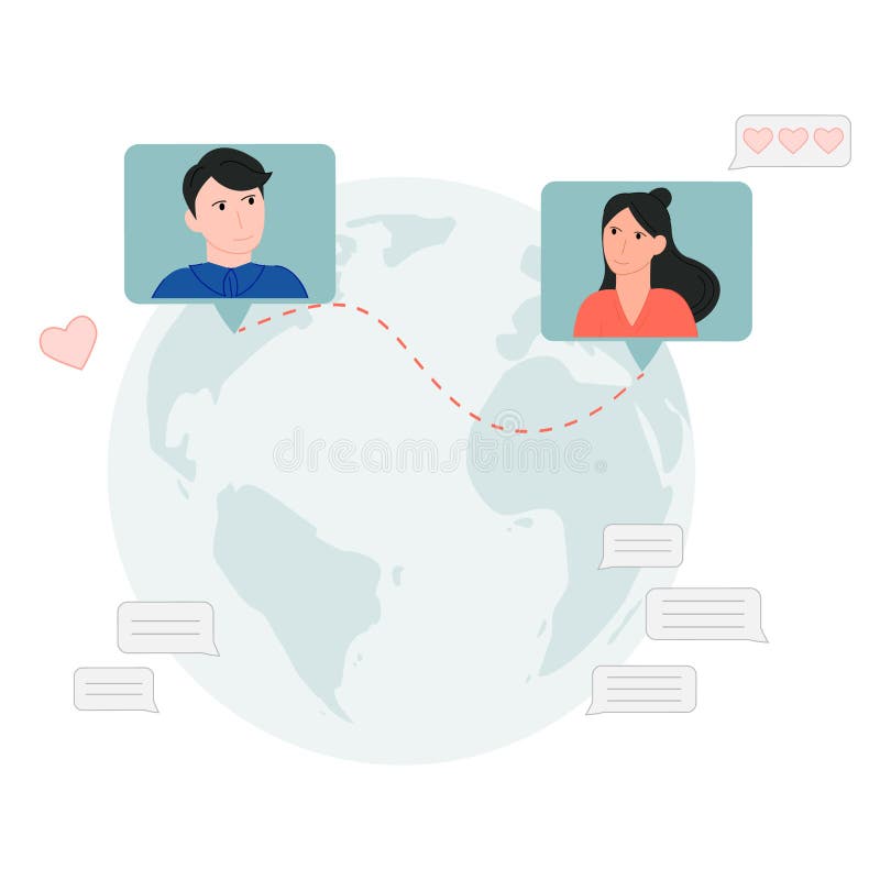 Long Distance Relationship Stock Illustrations – 600 Long Distance ...