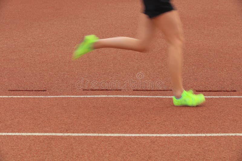 Long Distance Runners are Running on the Track Stock Photo - Image of ...