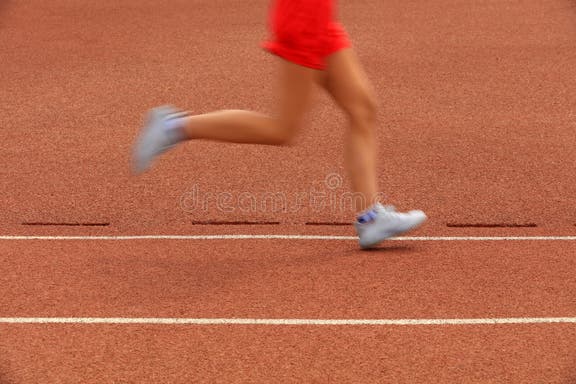 Long Distance Runners are Running on the Track Stock Photo - Image of ...