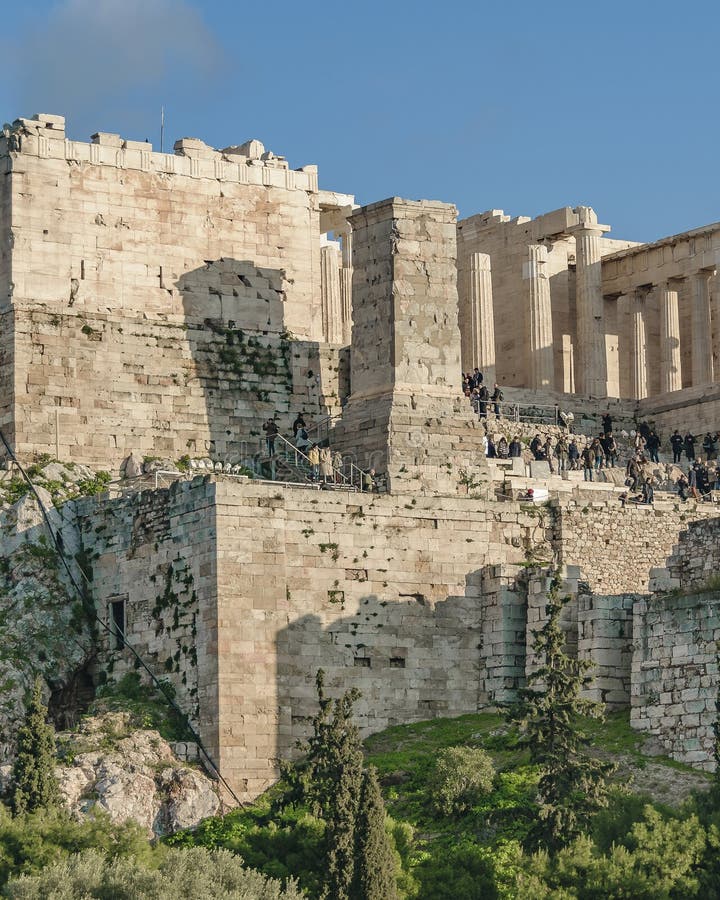 Acropolis Long Distant View, Athens Greece Editorial Photography ...