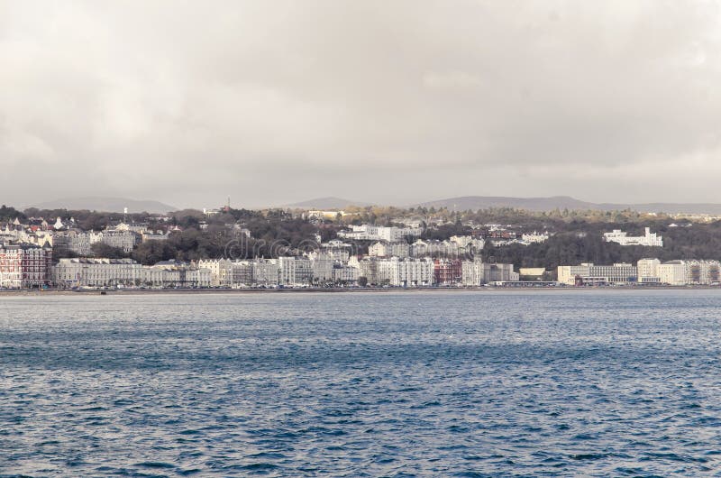 Isle of Man Cityscape View from the Coast Stock Photo - Image of ...