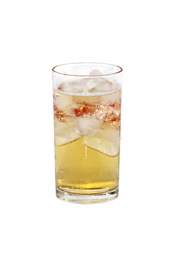 Long Drink Glass with Beer Isolated on White Background Stock Photo ...