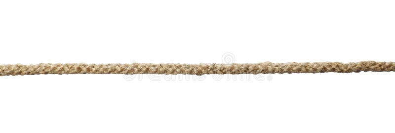 Long Durable Hemp Rope Isolated on White Stock Photo - Image of object ...