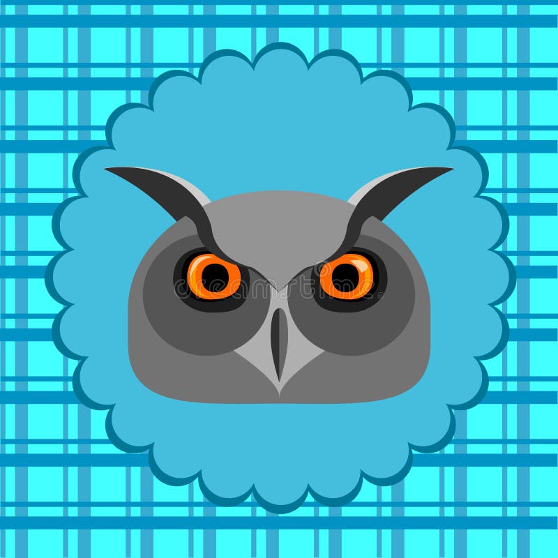 Long-eared owl. stock vector. Illustration of cartoon - 57072612