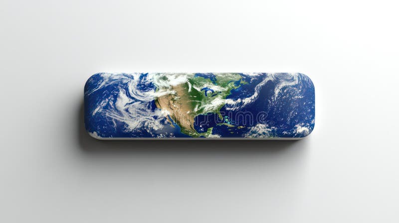 Long Earth Rectangle Button Isolated on White Created with Generative ...