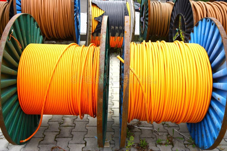 Long electric wires stock image. Image of multicolored - 9132839