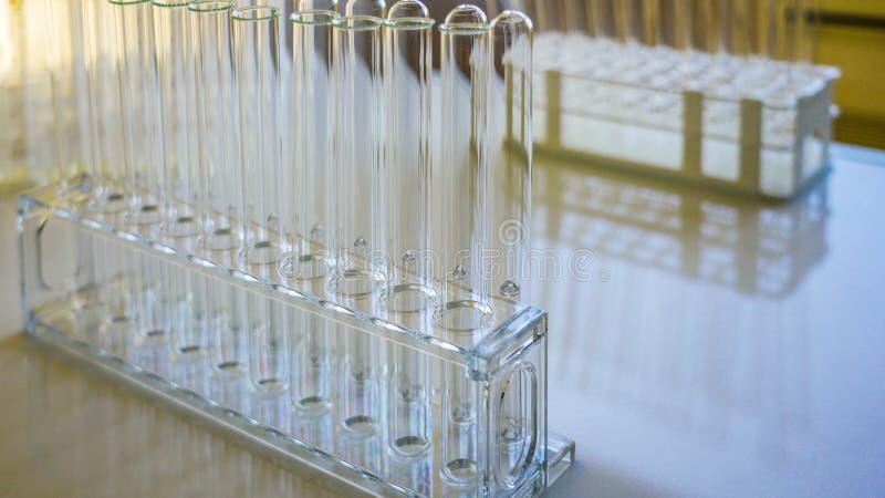 27903_Long_empty_glass_tubes_inside_the_laboratory Stock Photo - Image ...