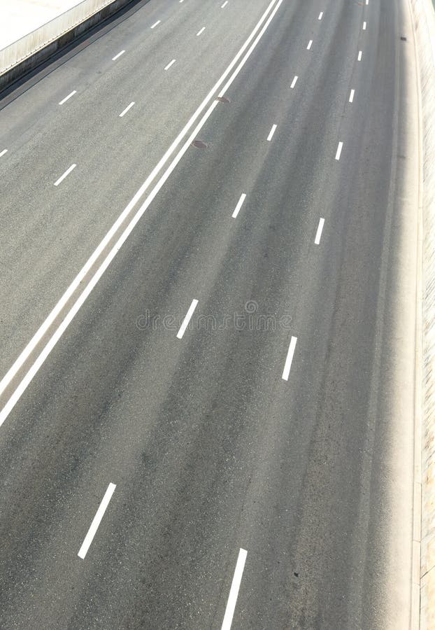 A Long, Empty Highway with No Cars on it Stock Image - Image of curve ...