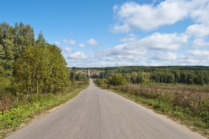 Long empty road stock image. Image of pathway, field - 22808693