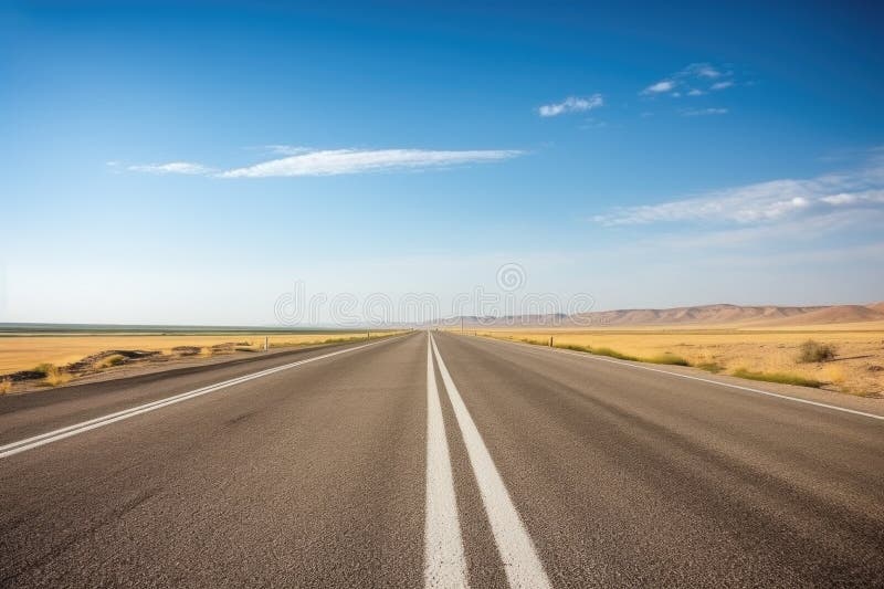 Long Empty Road Stretching To the Horizon Stock Illustration ...