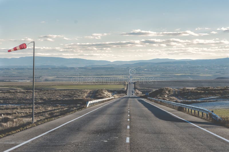 Long Empty Street in the Countryside during Daytime Stock Image - Image ...