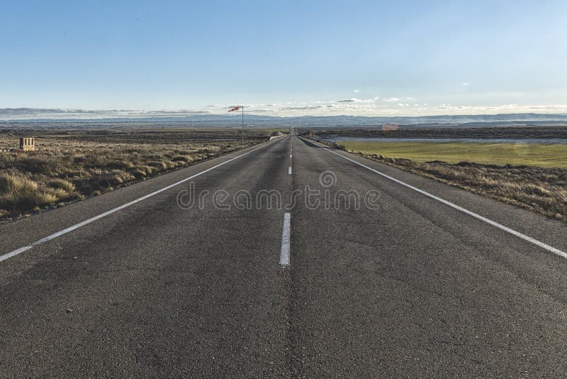 Long Empty Street in the Countryside during Daytime Stock Image - Image ...