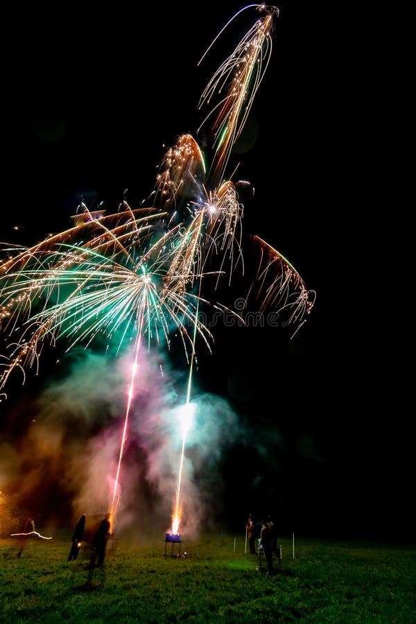 Fireworks stock photo. Image of display, motion, colorful - 205300266