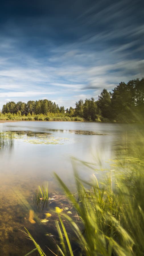 Long Exposition Daytime Landscape Stock Photo - Image of reflected ...