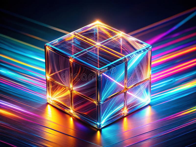 Long Exposure Abstract Photography Glowing Geometric Cubes Create a ...