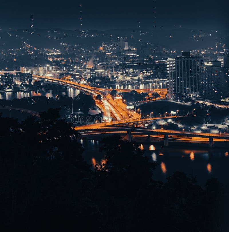 Long Exposure of a Beautiful City View during Nighttime Stock Image ...