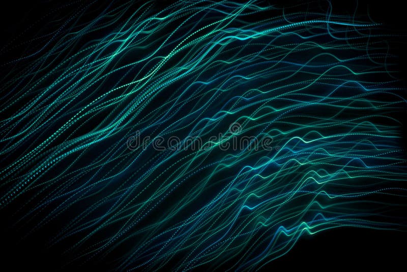 Long Exposure of Blue Light Stripes Isolated on a Black Background ...