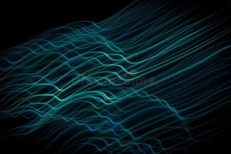 Long Exposure of Blue Light Stripes Isolated on a Black Background ...