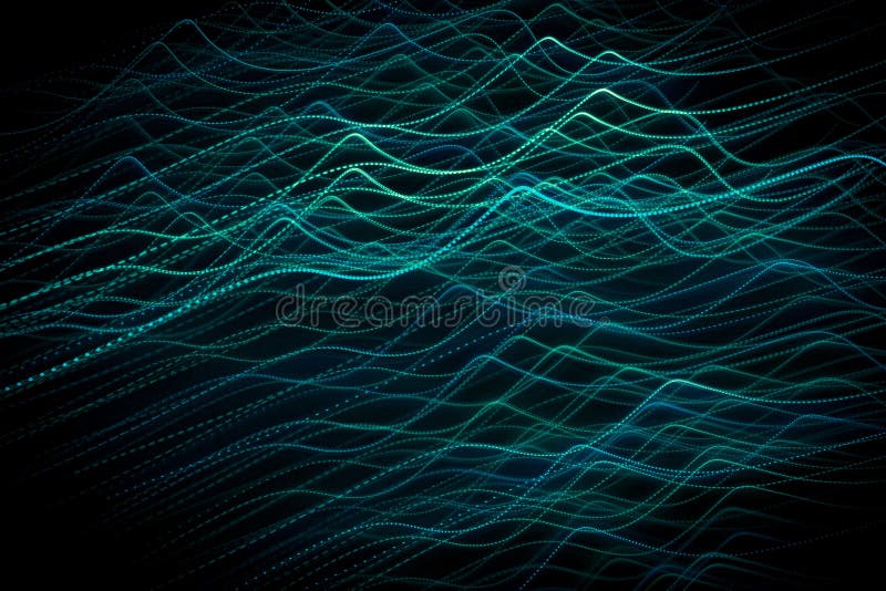 Long Exposure of Blue Light Stripes Isolated on a Black Background ...