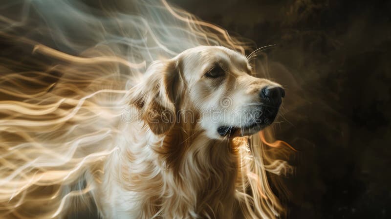 Long Exposure Blurry Shot of a Dog, Portrait of Dog in Motion Blur ...