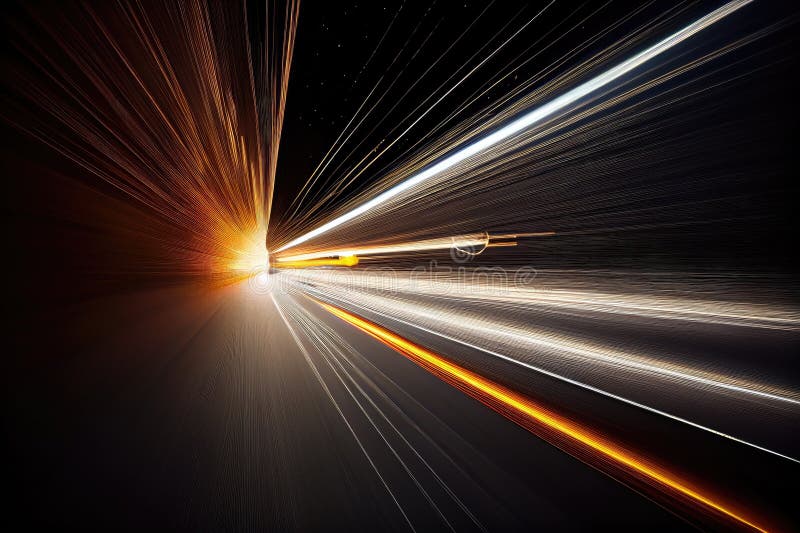 Long Exposure of Bright Light Source Moving through Dark Space, with ...