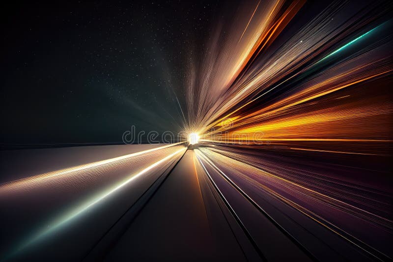 Long Exposure of Bright Light Source Moving through Dark Space, with ...