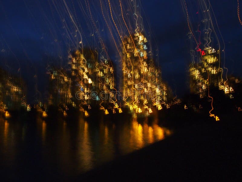 Long Exposure of Building Lights at Night Stock Photo - Image of lights ...