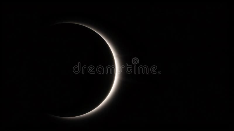 Long Exposure Capture of a Solar Half Eclipse in Outer Space Stock ...