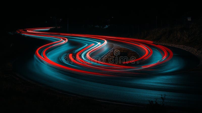 Long Exposure Captures Dynamic, Glowing Light Trails from Vehicles on a ...