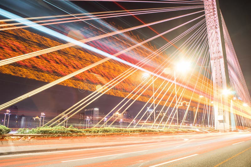 Long Exposure Car Light Tracks Stock Photo - Image of glare, work: 61153716