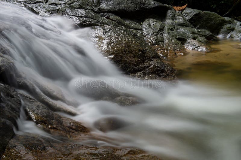 Long Exposure Cascading Waterfall Stock Photo - Image of tropical ...