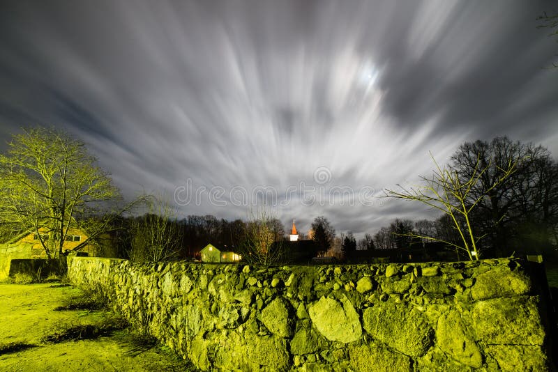Long Exposure with Clouds Over the City Stock Image - Image of ...