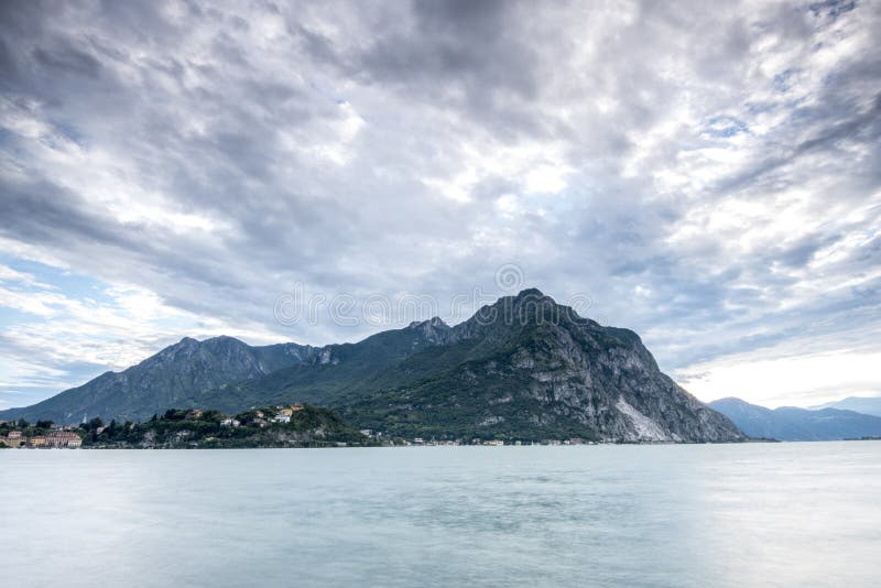 Long exposure on como lake stock photo. Image of exposure - 43262672