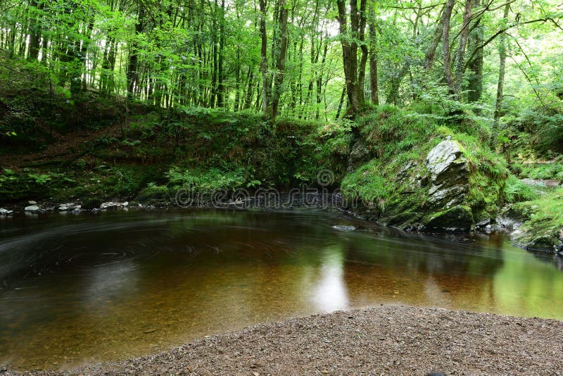 Watersmeet stock photo. Image of river, pool, idyllic - 125624604