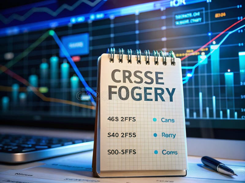 Long Exposure of CSRF Notepad on Financial Charts Illuminating ...