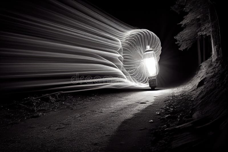 Long Exposure of Dynamic Light Source, Such As a Flashlight or Lantern ...