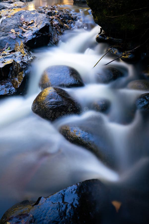 Long Exposure Effect of Flowing Water through the Rocky Creek Stock ...